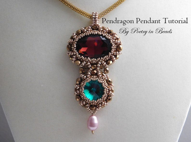 Jewelry Making Tutorial, Pendragon Pendant Tutorial, Beading Pattern ...