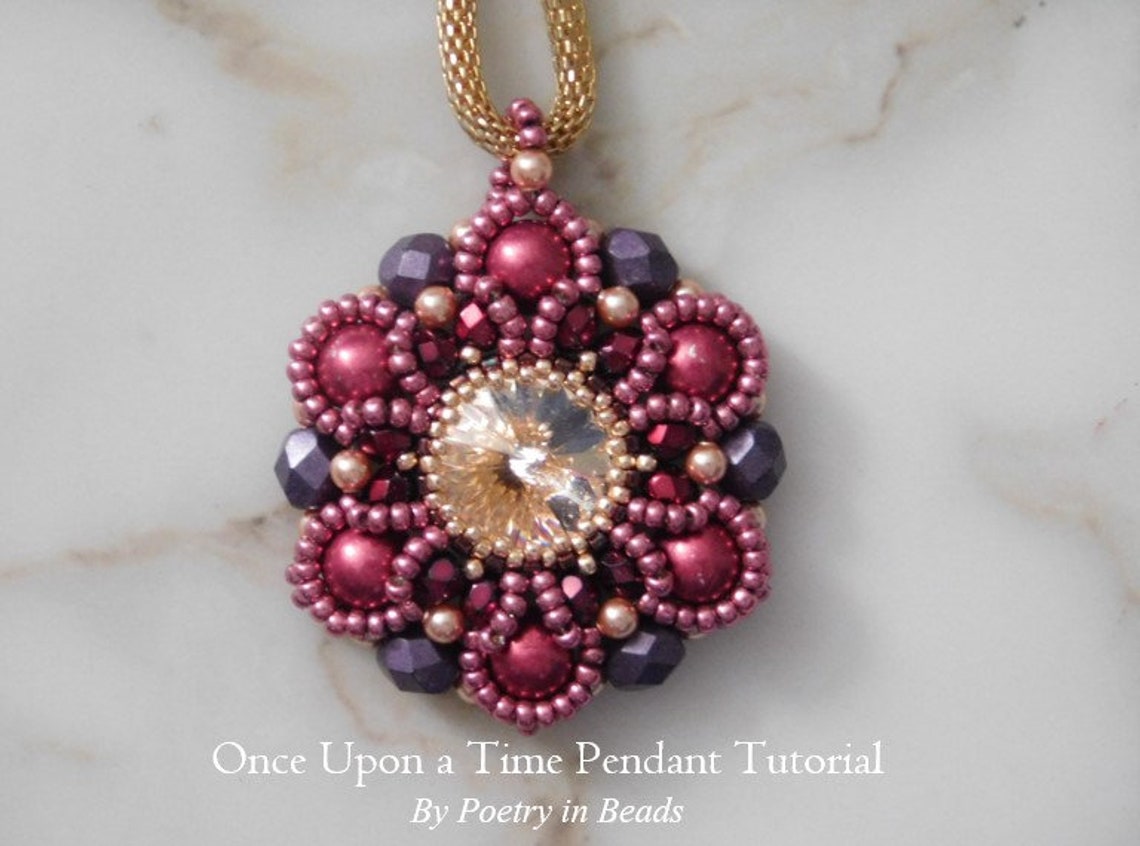 2 Beading Tutorials, Happily Ever After and Once Upon a Time Pendant ...