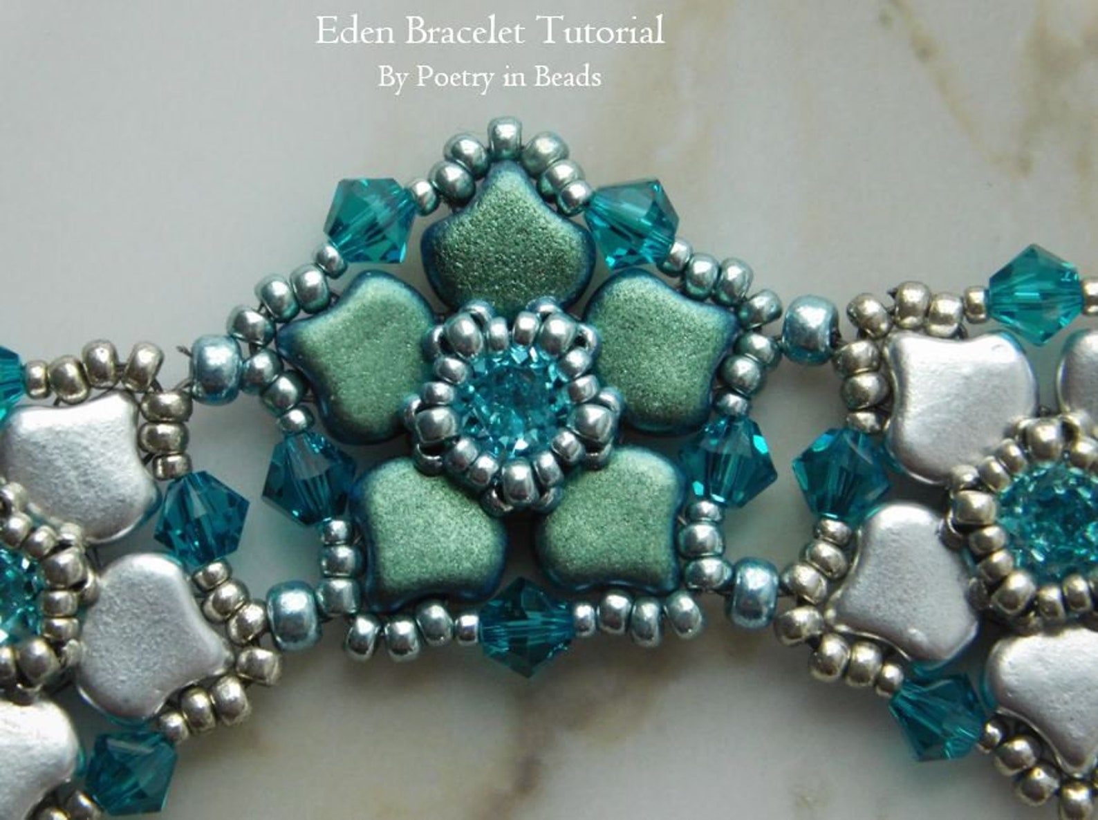 Beading Bracelet Tutorial, Eden Bracelet, Bead Pattern, 2 Hole Ginkgo ...