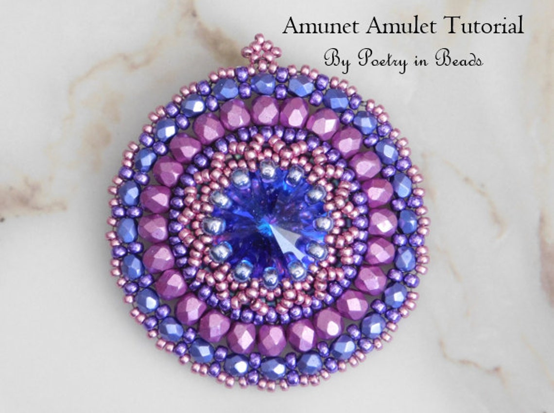 Pendant Tutorial, Amunet Amulet Tutorial, Beading Pattern, Beading ...