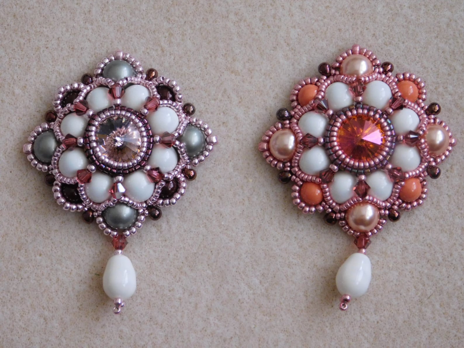 Bead Pendant, Jewelry, Tutorial, Pattern, Instructions, Beadweaving ...