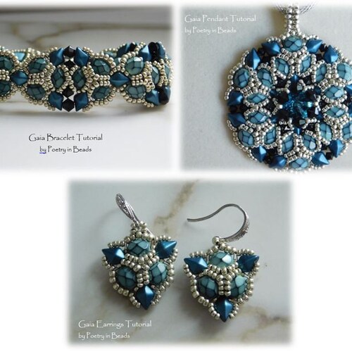 3 Gaia Tutorials Beaded Pendant Tutorial Bead Bracelet - Etsy