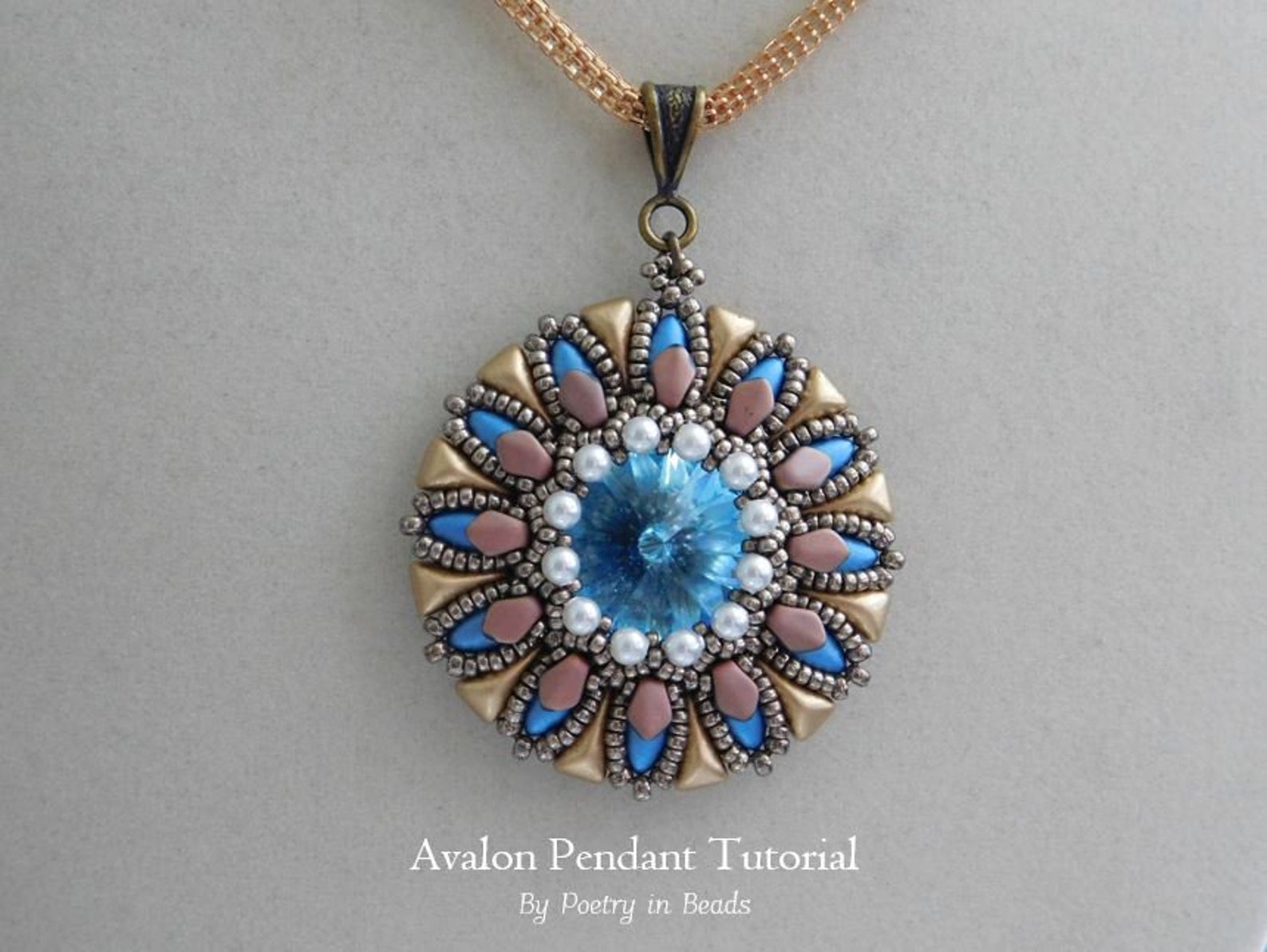 Beaded Pendant Tutorial, Avalon Pendant Tutorial, Beading Pattern ...