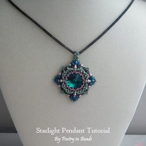 Jewelry Tutorial, Starlight Pendant Tutorial, Beading Pattern, Necklace ...