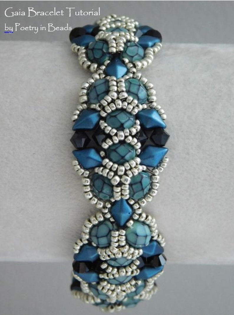 Beaded Bracelet Pattern Gaia Bracelet Tutorial Beading | Etsy