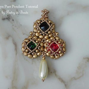 Beaded Jewelry Tutorial, Kateryn Parr Pendant Tutorial, Tudor Jewelry ...