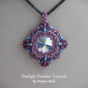 Jewelry Tutorial, Starlight Pendant Tutorial, Beading Pattern, Necklace ...