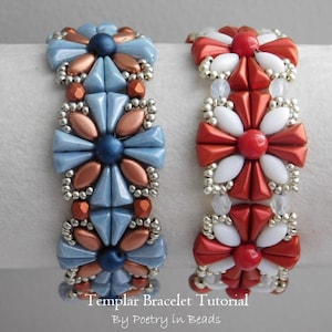 Beaded Jewelry Pattern, Templar Bracelet Tutorial, Beading Tutorial ...