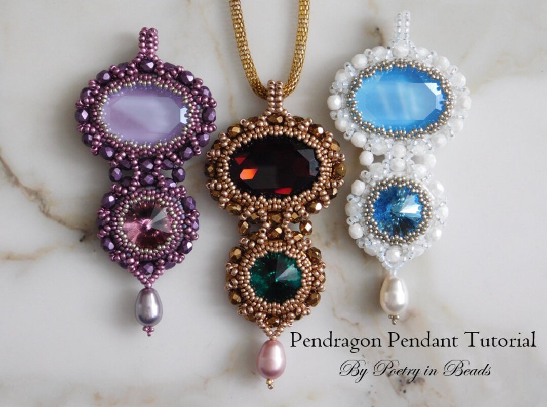 Jewelry Making Tutorial, Pendragon Pendant Tutorial, Beading Pattern ...