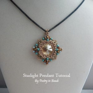 Jewelry Tutorial, Starlight Pendant Tutorial, Beading Pattern, Necklace ...