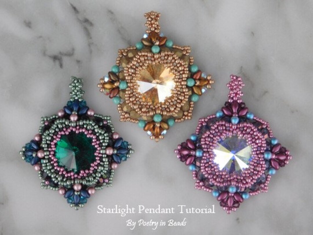 Jewelry Tutorial, Starlight Pendant Tutorial, Beading Pattern, Necklace ...