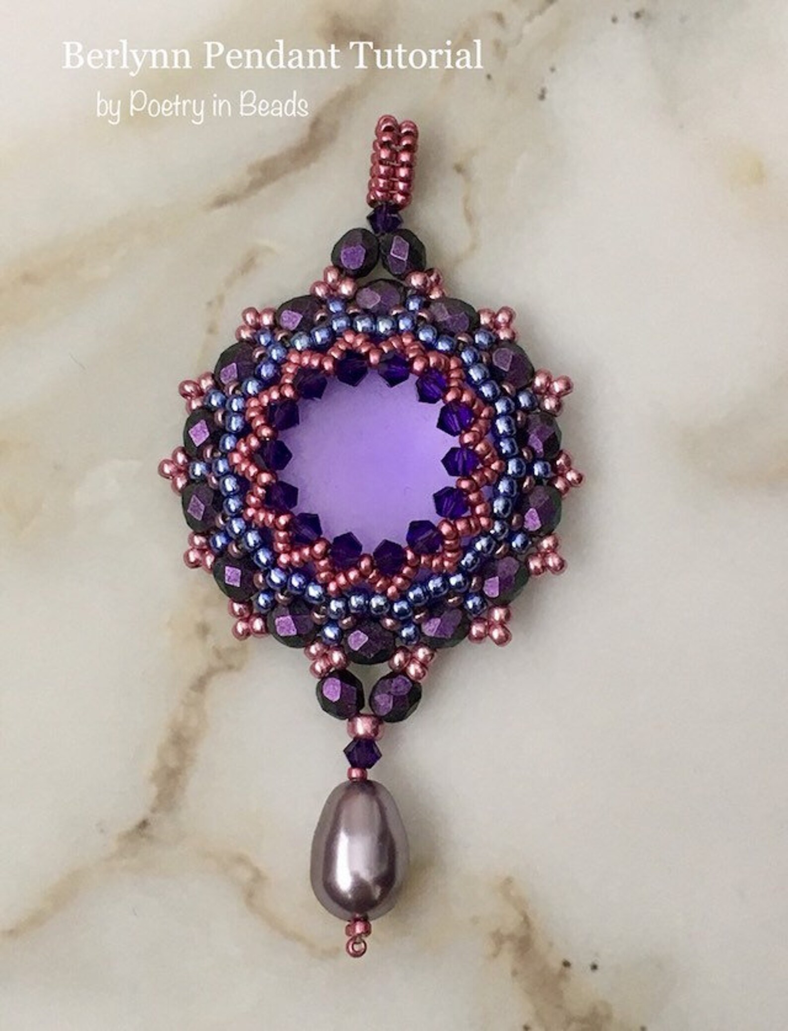 Beaded Pendant Pattern, Pendant Tutorial, Lunasoft Cabochon, Swarovski ...
