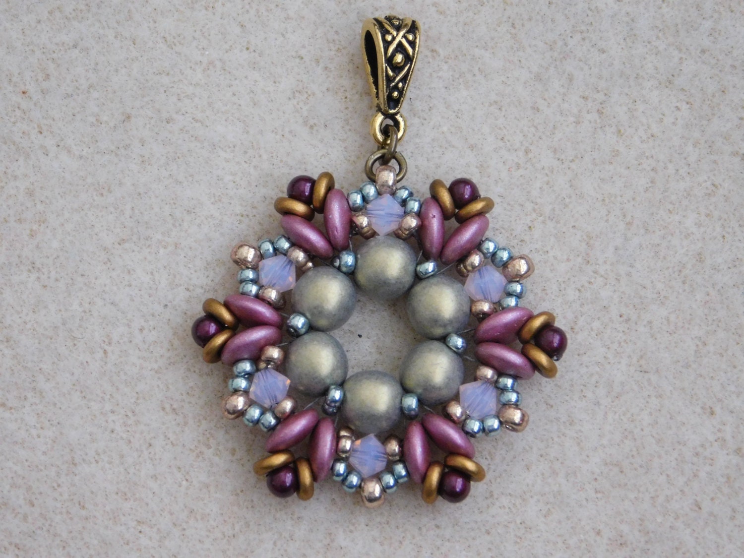 Beaded Pendant Tutorial Pattern Instruction Fairy Ring - Etsy