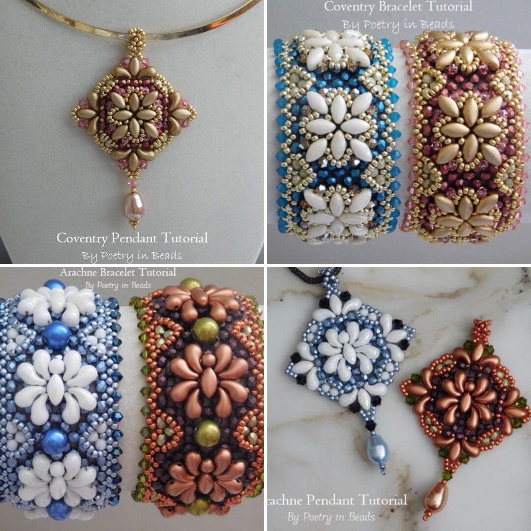 4 Beading Tutorials, Tutorial Collection, Arachne Tutorials, Coventry Tutorials, Irisduo ...