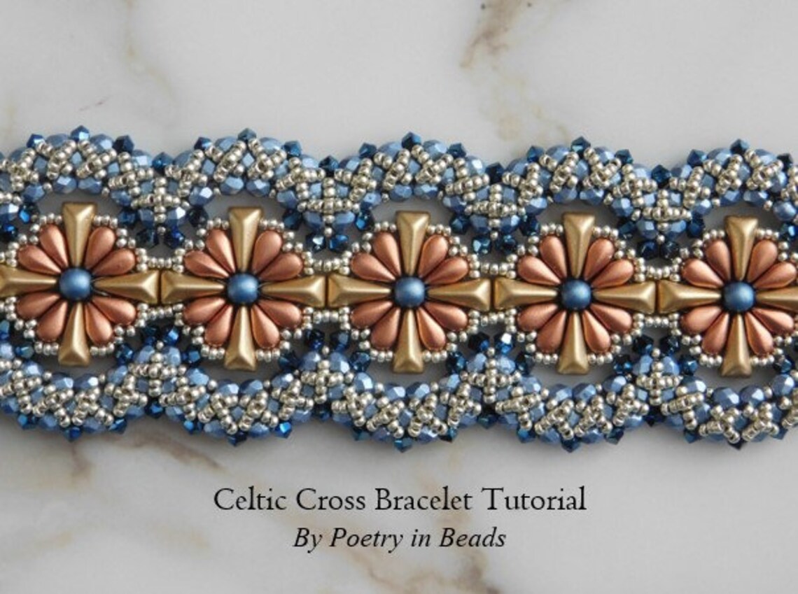 Bead Bracelet Tutorial Celtic Cross Bracelet Tutorial - Etsy