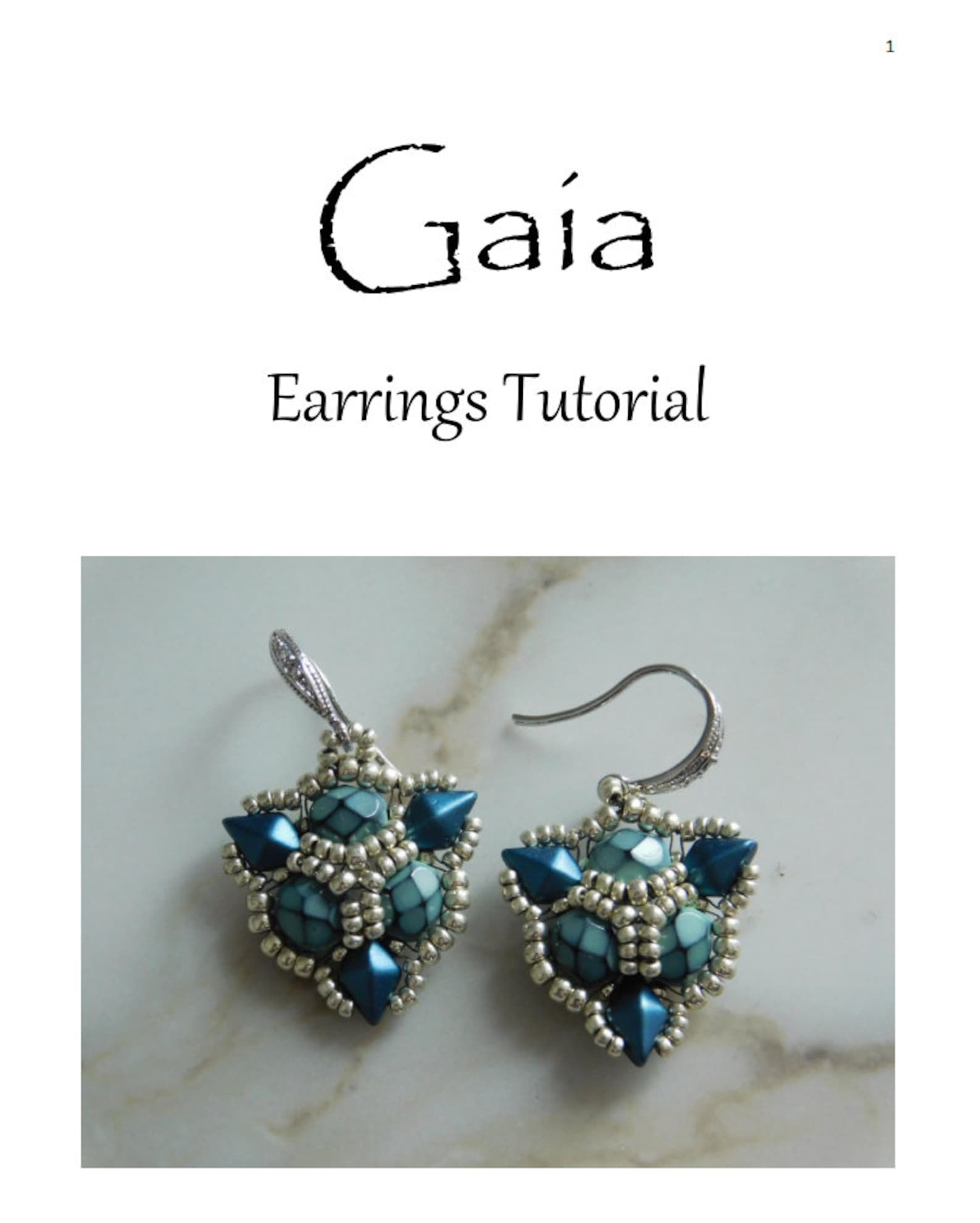 Gaia Earrings Tutorial Beaded Jewelry Pattern Beading - Etsy