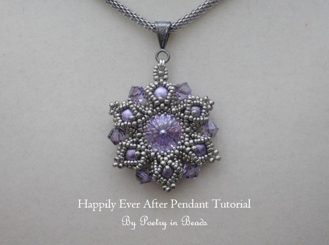 2 Beading Tutorials, Happily Ever After and Once Upon a Time Pendant ...
