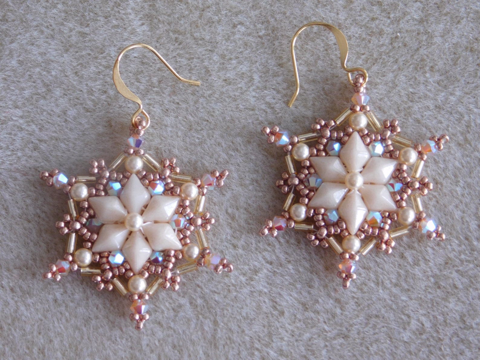 Beading Earring Tutorial, Beaded Pattern, January Earring Tutorial ...