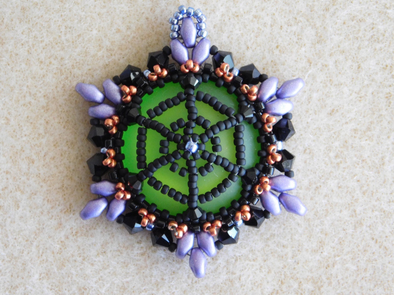 Bead Pendant Tutorial Beadweaving Pattern Lunasoft - Etsy