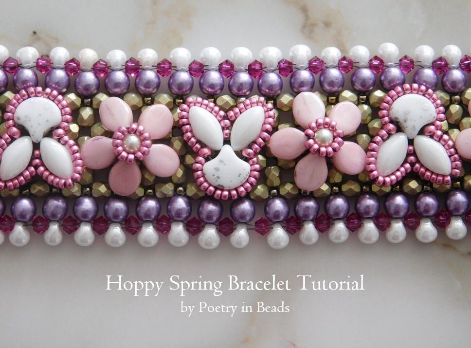 Beading Tutorial, Hoppy Spring Bracelet, Beading Bracelet Pattern ...