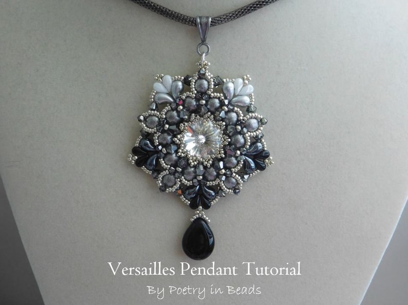 Versailles Pendant Tutorial, Beading Tutorial, Beaded Jewelry, Zoliduo ...