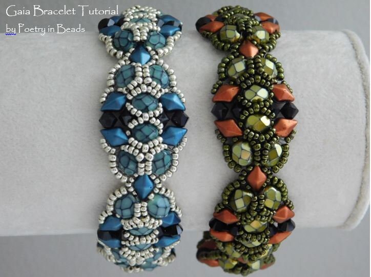 Beaded Bracelet Pattern, Gaia Bracelet Tutorial, Beading Pattern ...