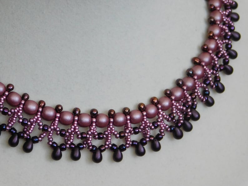 Bead Necklace, Tutorial, Pattern, Instructions, Beaded, Beadweaving ...