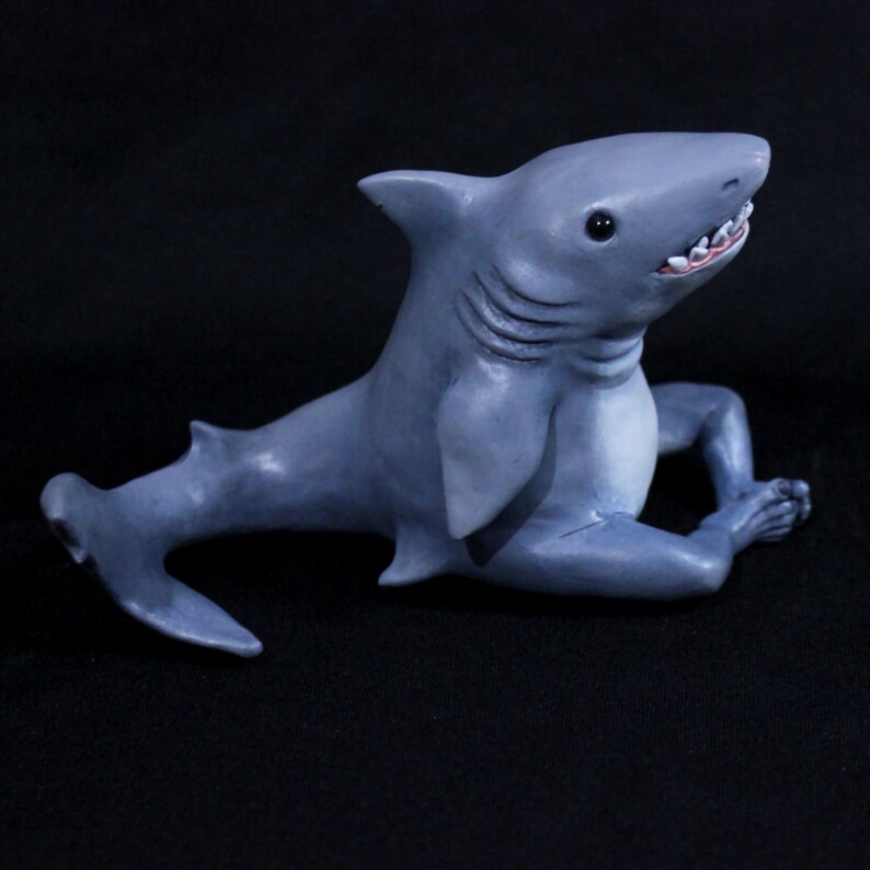 Great little White Shark Hand Made Clay OOAK Sculpture - Etsy