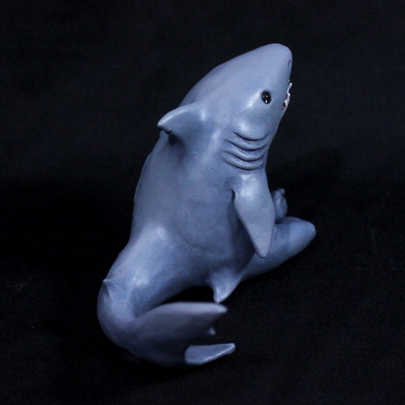 Great little White Shark Hand Made Clay OOAK Sculpture - Etsy