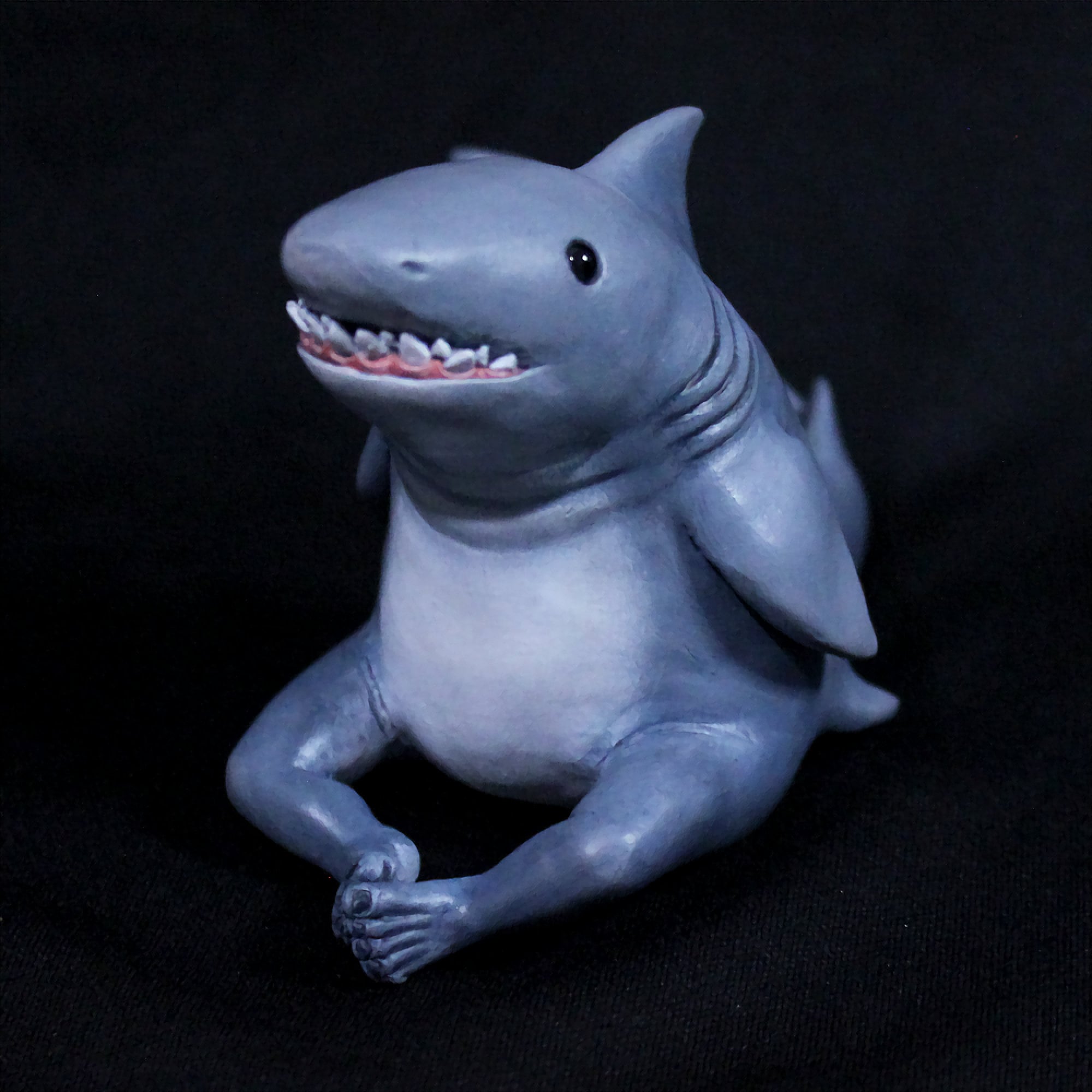 Great little White Shark Hand Made Clay OOAK Sculpture - Etsy