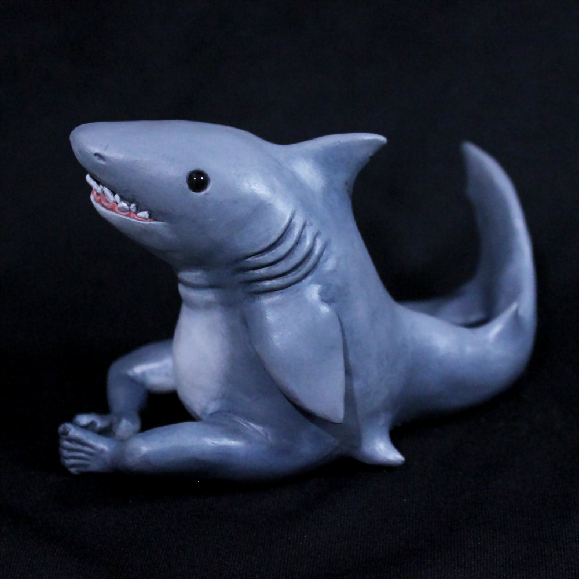 Great little White Shark Hand Made Clay OOAK Sculpture - Etsy