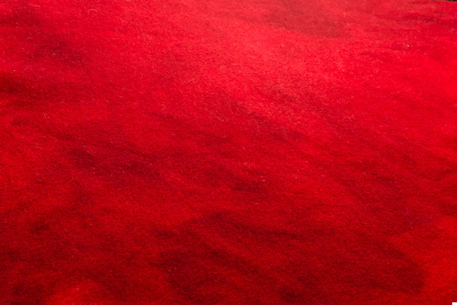 Rug Hooking Wool Fabric Red just Red 100% Wool Hand Dyed - Etsy