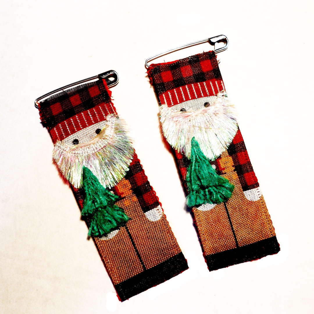 1pc Santa Pin/brooch Lumberjack Santa, Pocket Pin, Unisex Holiday Pin ...