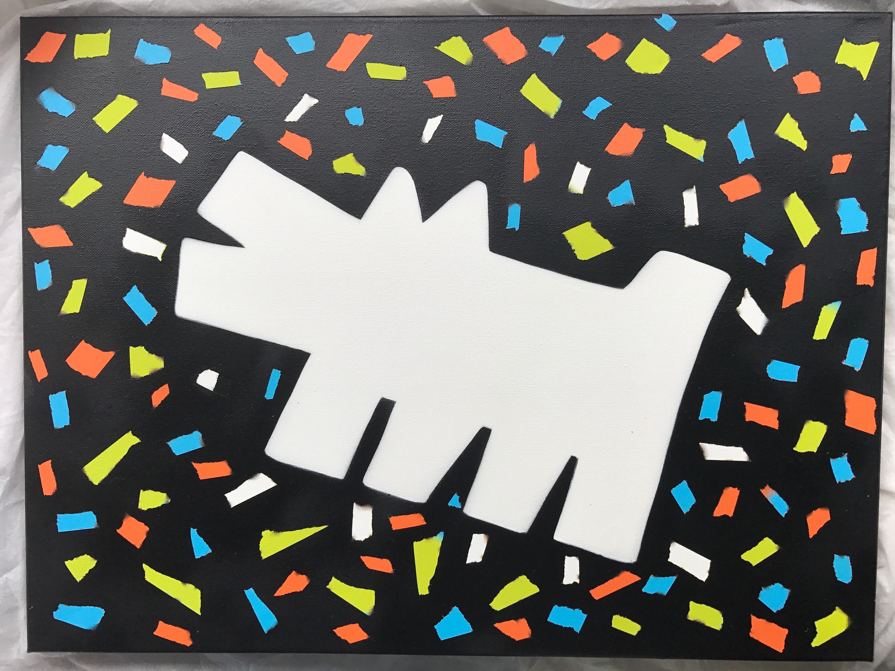 Keith Haring Dog Sculpture