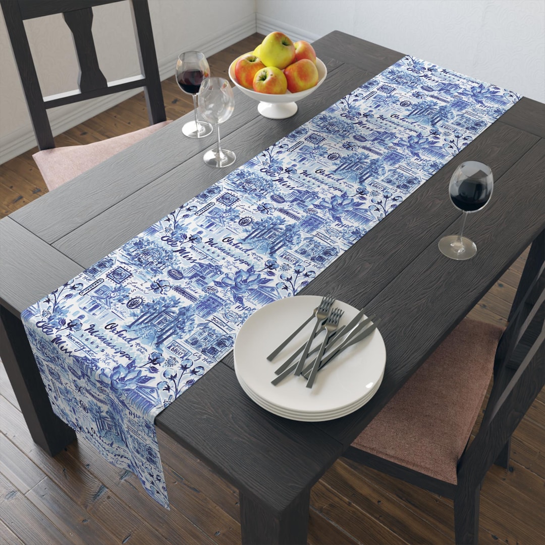 Ole Miss Toile Table Runner – Oxford, Mississippi, Tailgate Decor - Etsy