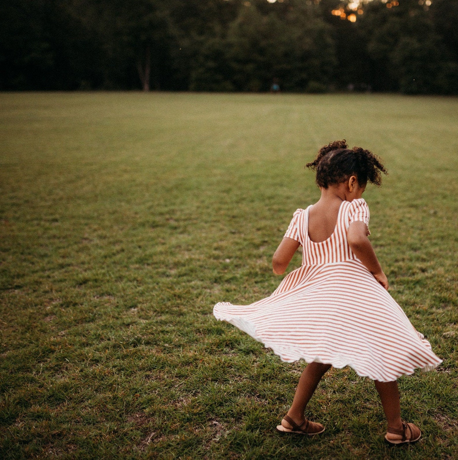 Girls Fall Stripes Twirl Dress Autumn Dress Fall Dress - Etsy