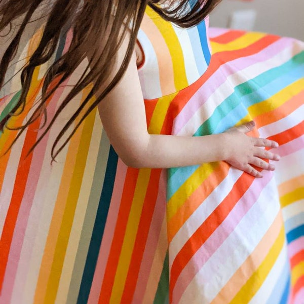 Rainbow Stripe Dress - Etsy