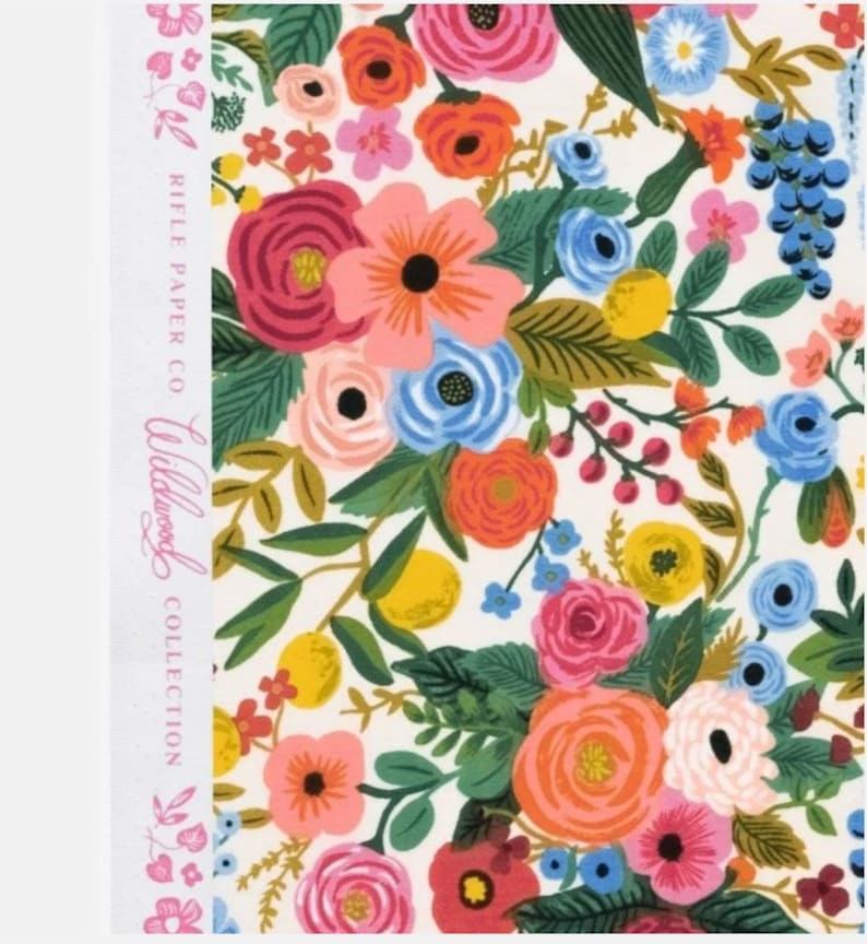 Rifle Paper Co Wildwood Garden Party Cream Floral Fabric - Etsy