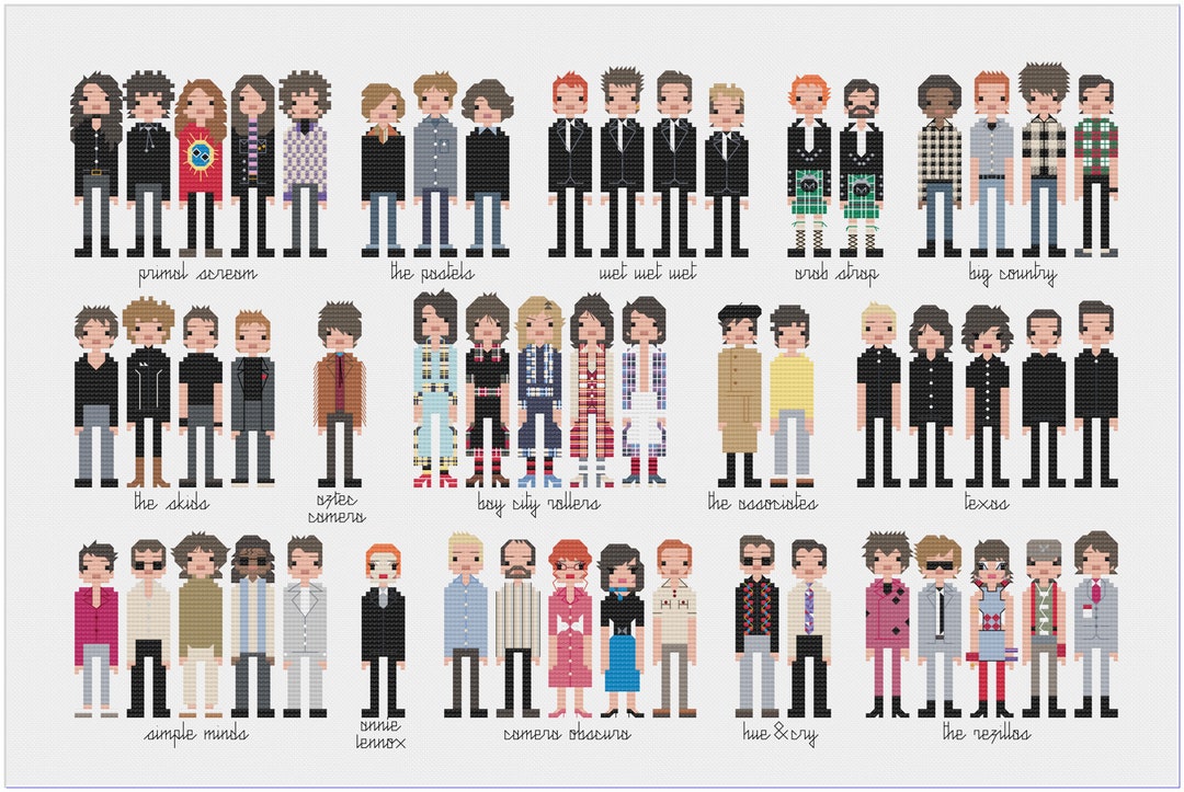 Scottish Bands Part 2 PDF Digital Pattern - Etsy