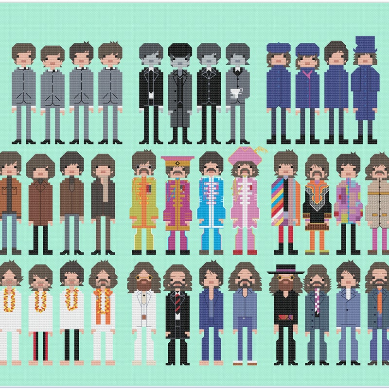Beatles Embroidery - Etsy