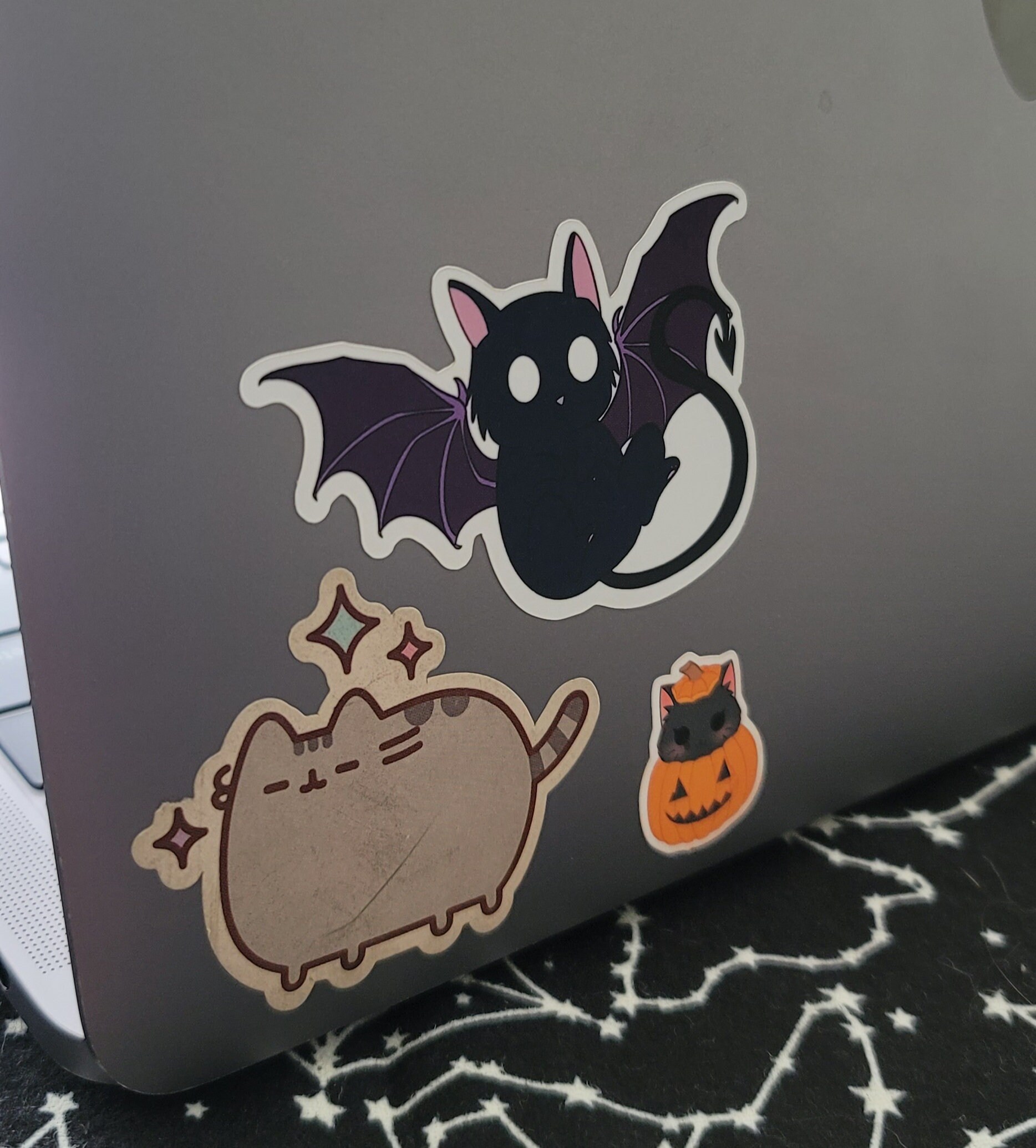 Bat Cat Vinyl Sticker - Etsy
