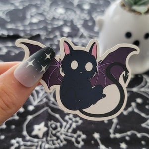Bat Cat Vinyl Sticker - Etsy