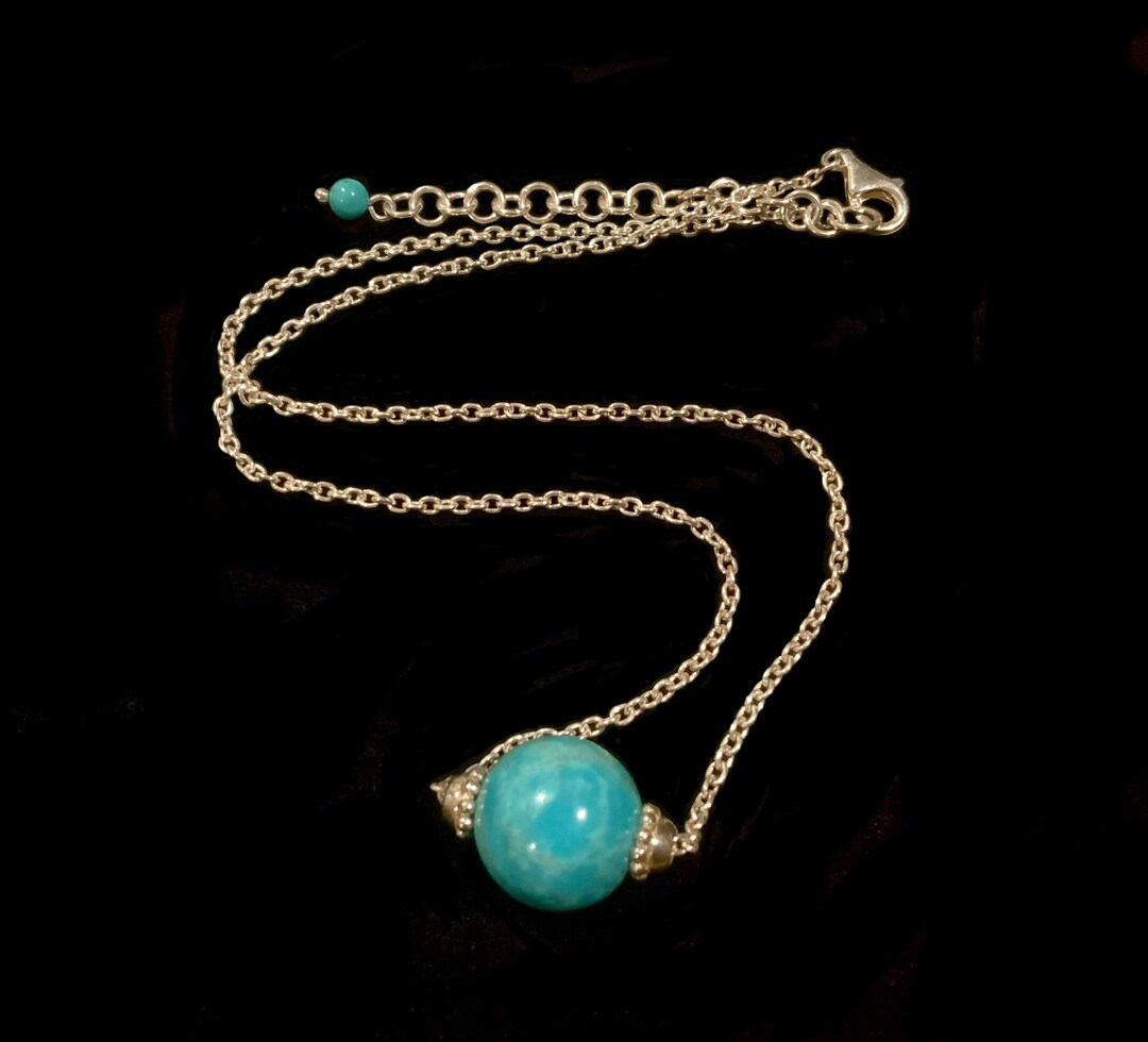 Vintage Whitney Kelly WK 925 Sterling Silver & Turquoise Bead Pendant ...