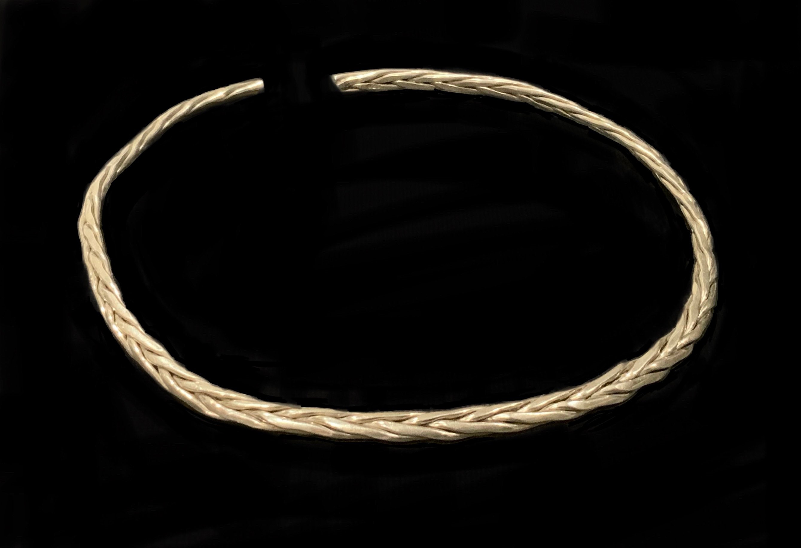 Vintage Taxco Mexico Braided Sterling Silver 925 Torque Cuff - Etsy