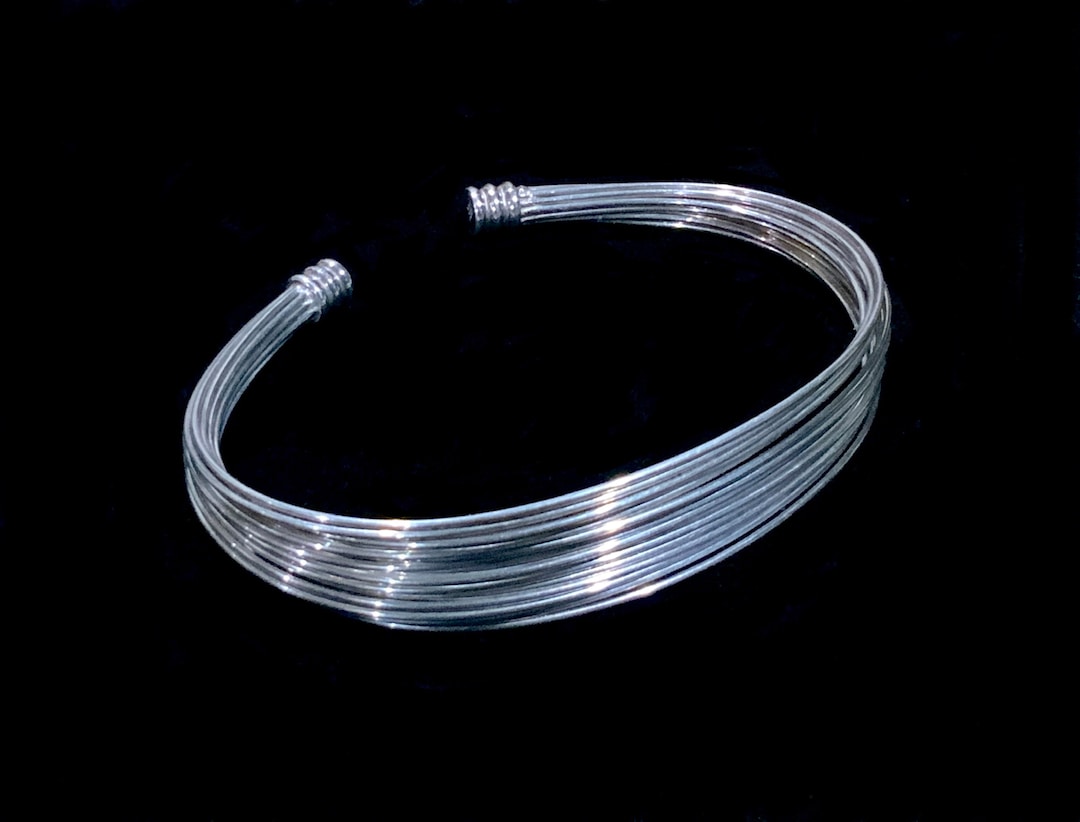 Friedrich Binder Manufaktur 925 Sterling Silver Modernist Multi Wire Cuff Bracelet FBM 6 Inch ...