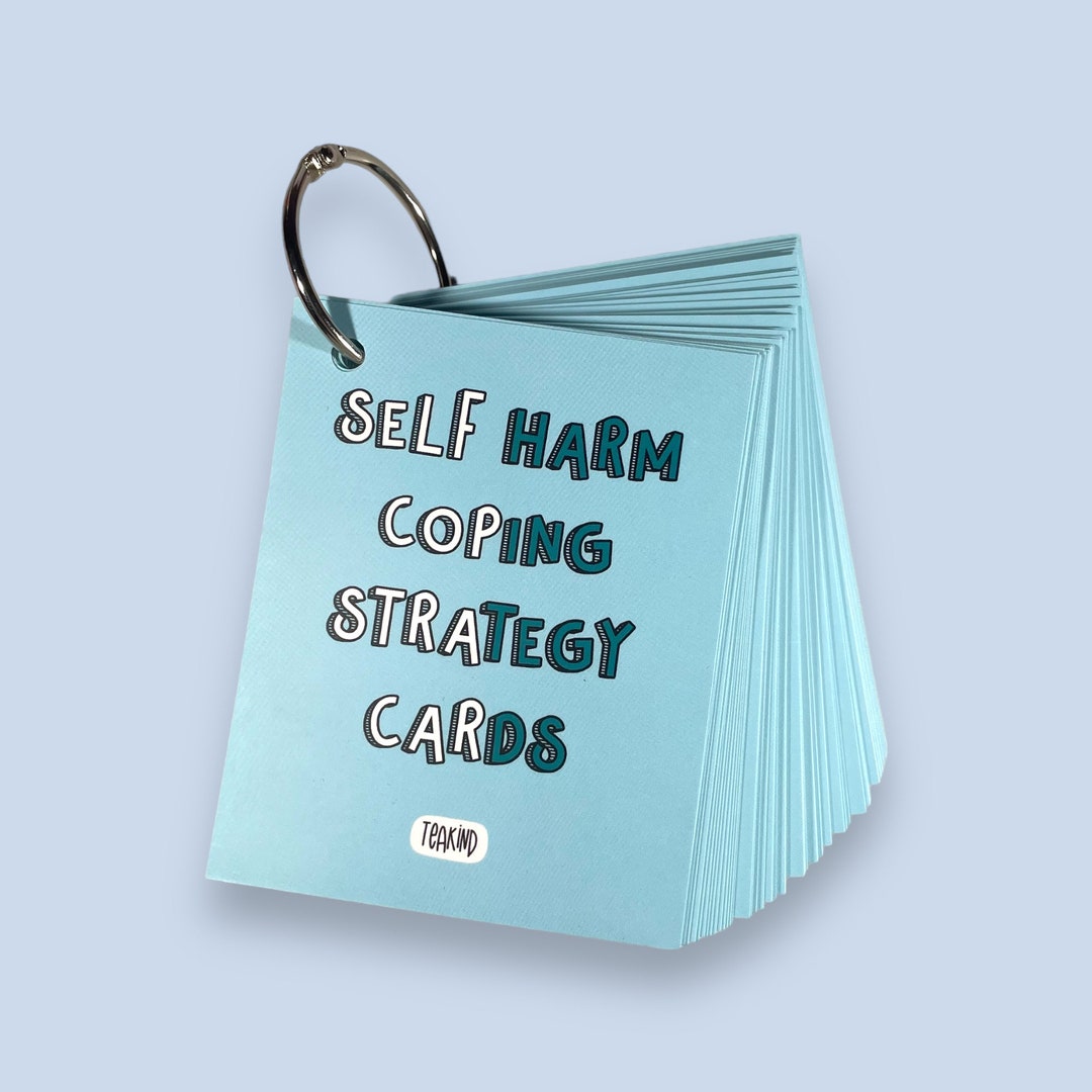 Self Harm Coping Strategy Cards Blue - Etsy