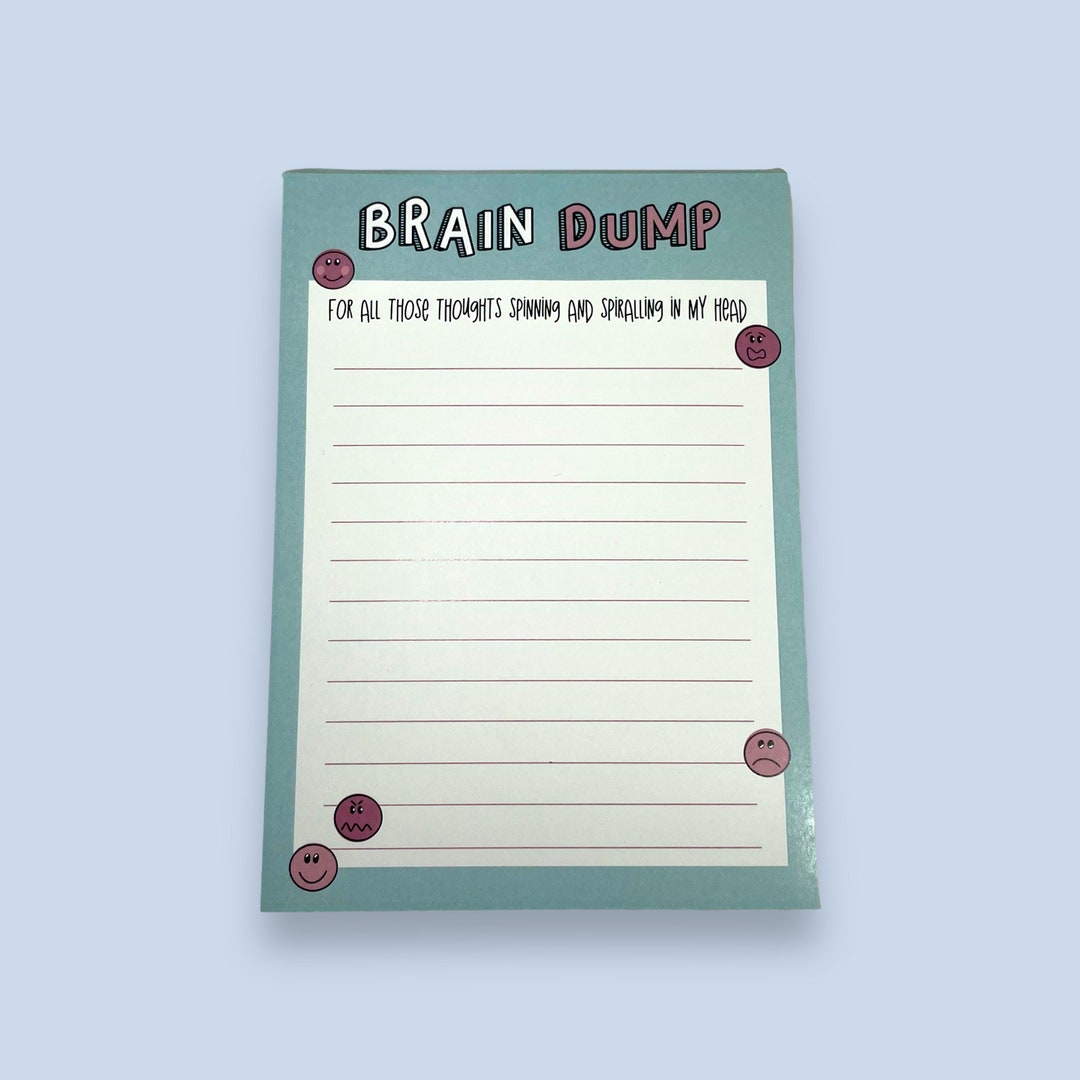 A6 Brain Dump Notepad - Etsy