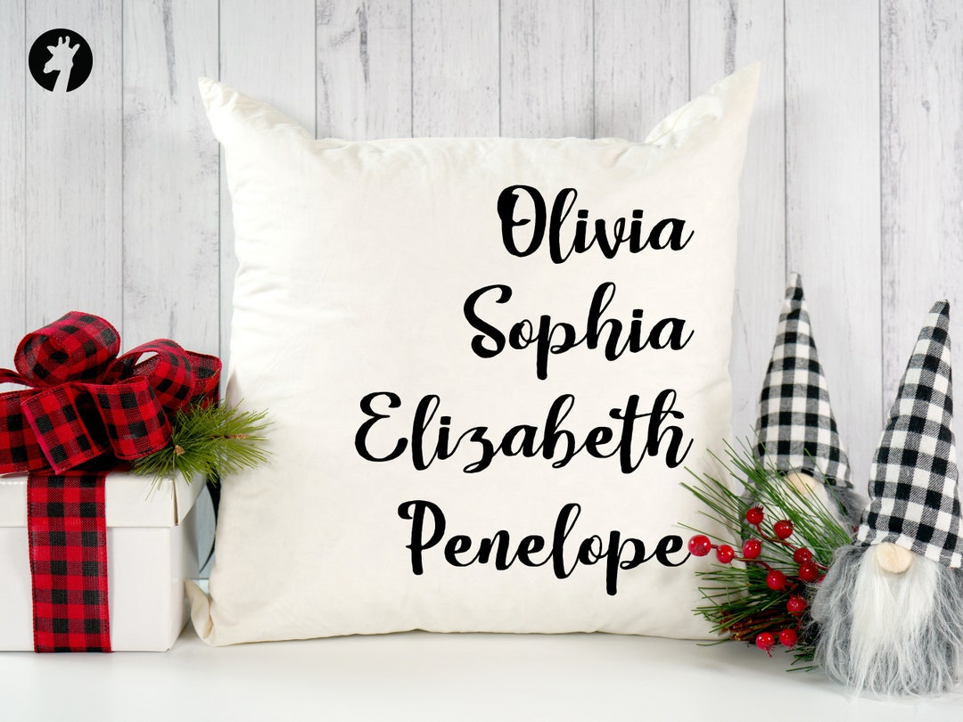 Custom Pillows With Family Names | Throw Pillow Covers | Personalized ...
