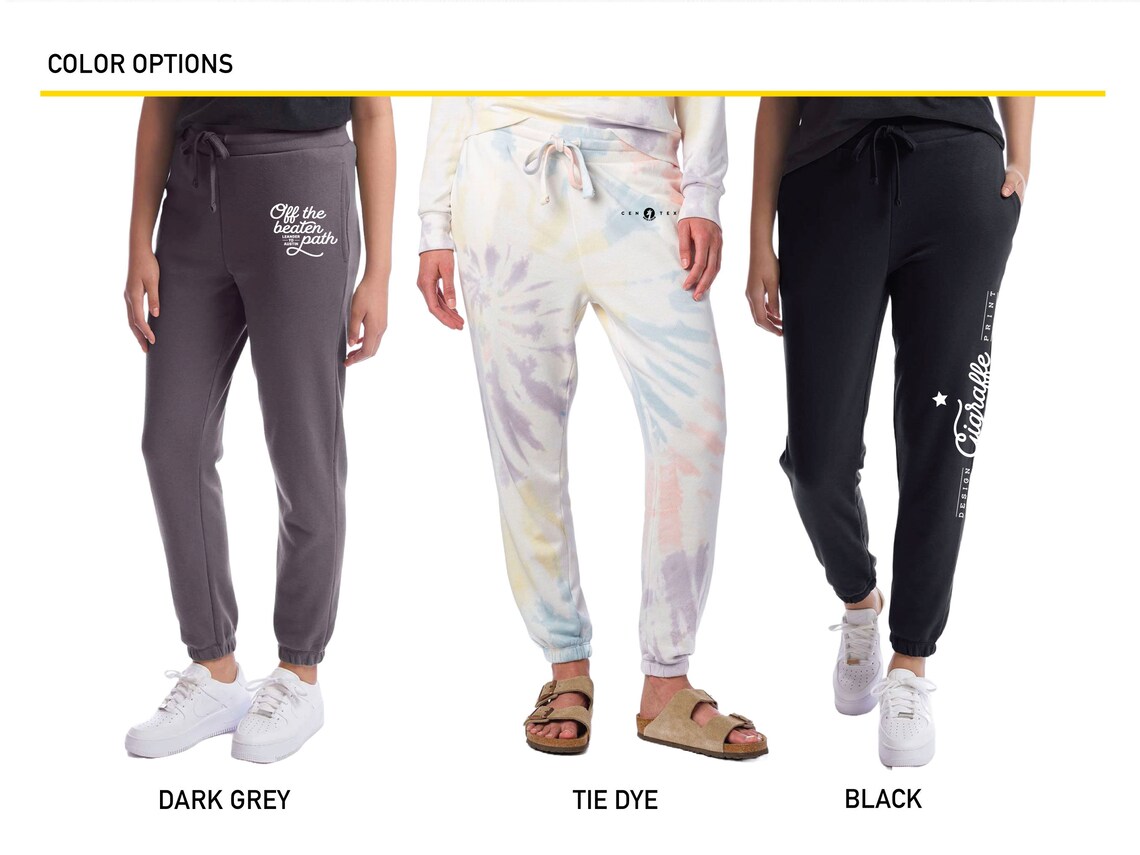 Women Joggers Personalized With Text Graphic or Logo - Etsy