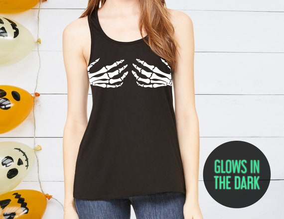 Halloween Tank tops Glow in the Dark Tanks Halloween tank | Etsy